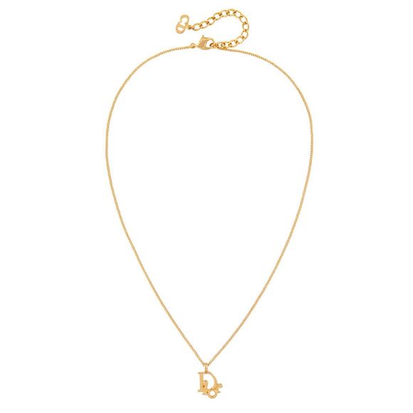 Dior | Jewelry | Christian Dior Logo Script Necklace | Poshmark